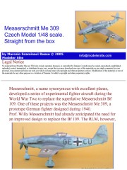 Messerschmitt Me 309 Czech Model 1/48 scale. Straight from the box