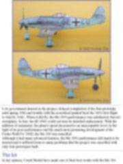 Messerschmitt Me 309 Czech Model 1/48 scale. Straight from the box